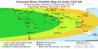 Crescent Moon Visibility Map 1433 AH - HilalMap | Alhabib - Coloring ...