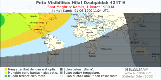 Daftar Peta Visibilitas Hilal Tahun 1317 Hijriyah | Alhabib - Mewarnai ...
