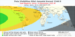 Daftar Peta Visibilitas Hilal Tahun 1344 Hijriyah | Alhabib - Mewarnai ...