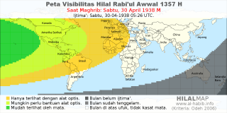Daftar Peta Visibilitas Hilal Tahun 1357 Hijriyah | Alhabib - Mewarnai ...