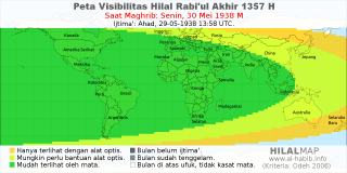 Daftar Peta Visibilitas Hilal Tahun 1357 Hijriyah | Alhabib - Mewarnai ...
