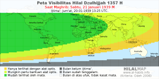 Daftar Peta Visibilitas Hilal Tahun 1357 Hijriyah | Alhabib - Mewarnai ...
