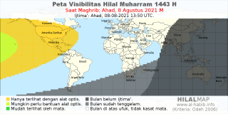 Daftar Peta Visibilitas Hilal Tahun 1443 Hijriyah | Alhabib - Mewarnai ...