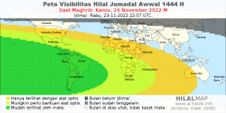 Daftar Peta Visibilitas Hilal Tahun 1444 Hijriyah | Alhabib - Mewarnai ...