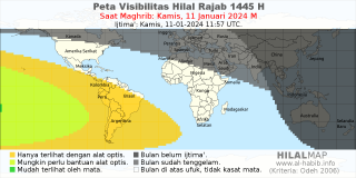 Daftar Peta Visibilitas Hilal Tahun 1445 Hijriyah | Alhabib - Mewarnai ...