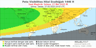 Daftar Peta Visibilitas Hilal Tahun 1446 Hijriyah | Alhabib - Mewarnai ...