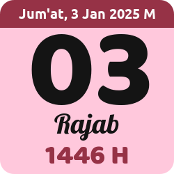 Tanggal 3 Januari 2025 M dalam Kalender Hijriah - Alhabib